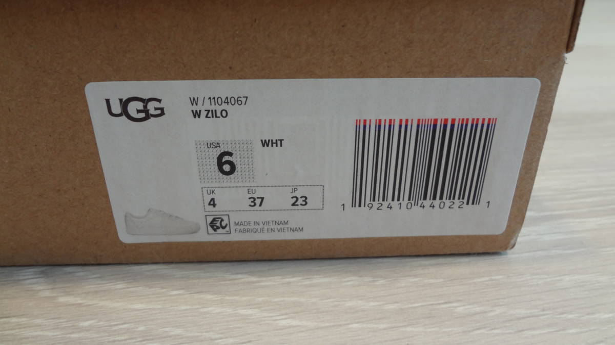 超 UGG/アグ ZILO/ザイロ レディースレザースニーカー ホワイト サイズUS6 JPN23cmトゥモローランド イエナ レイビームス ...