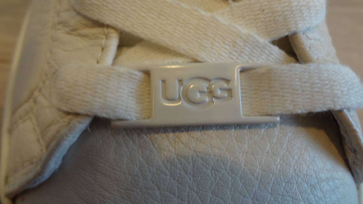 超 UGG/アグ ZILO/ザイロ レディースレザースニーカー ホワイト サイズUS6 JPN23cmトゥモローランド イエナ レイビームス ...