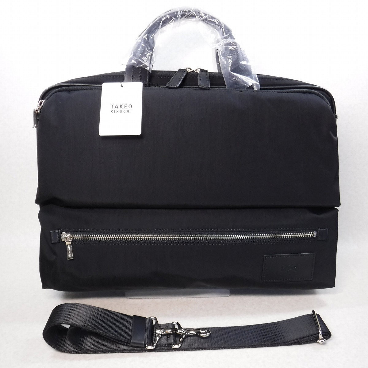 BB130 タケオキクチ ブラック 撥水 2WAY 黒 ビジネスバッグ 定価27500円 A4 サーキュラー 774501 セットアップ対応 TAKEO KIKUCHI(ブリーフケース、書類 ...