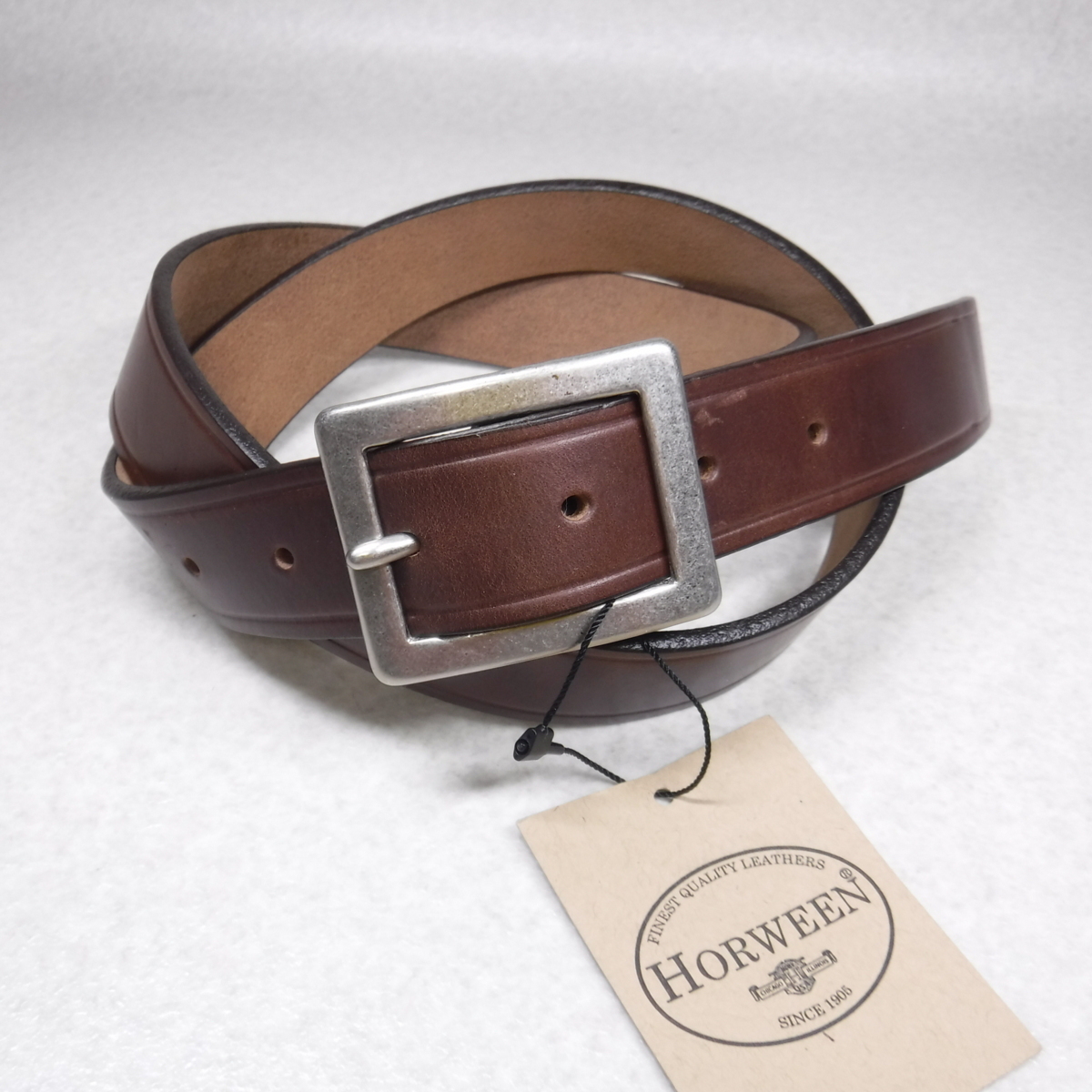 V487 BARNS バーンズ HORWEEN ホーウィン社 クロムエクセルレザー 肉厚牛革ギャリソンベルト 茶 ブラウン(茶)｜売買されたオークション情報、yahooの商品情報をアーカイブ ...