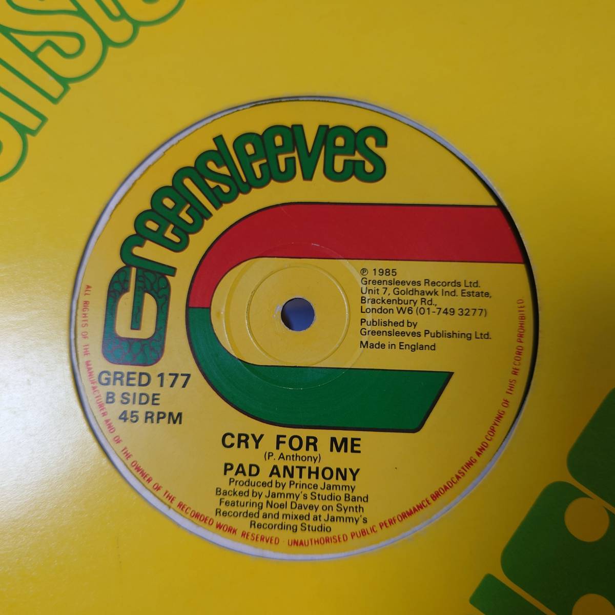 レア Wayne Smith - Sleng Teng Mix Down Remix / Pad Anthony Cry For Me ...