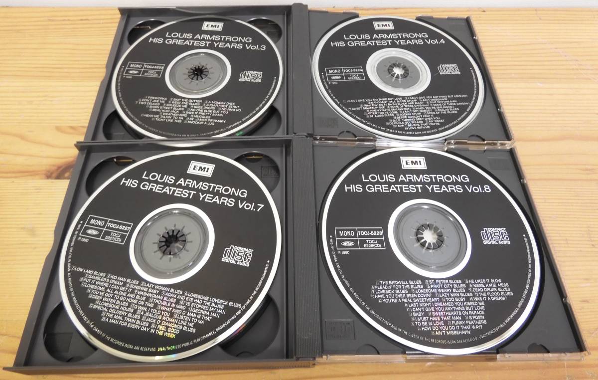 w1036/黄金時代のルイ アームストロング 1925-1932 TOCJ-5221~28/CD 8枚組 BOX/東芝EMI JAZZ ジャズ ...