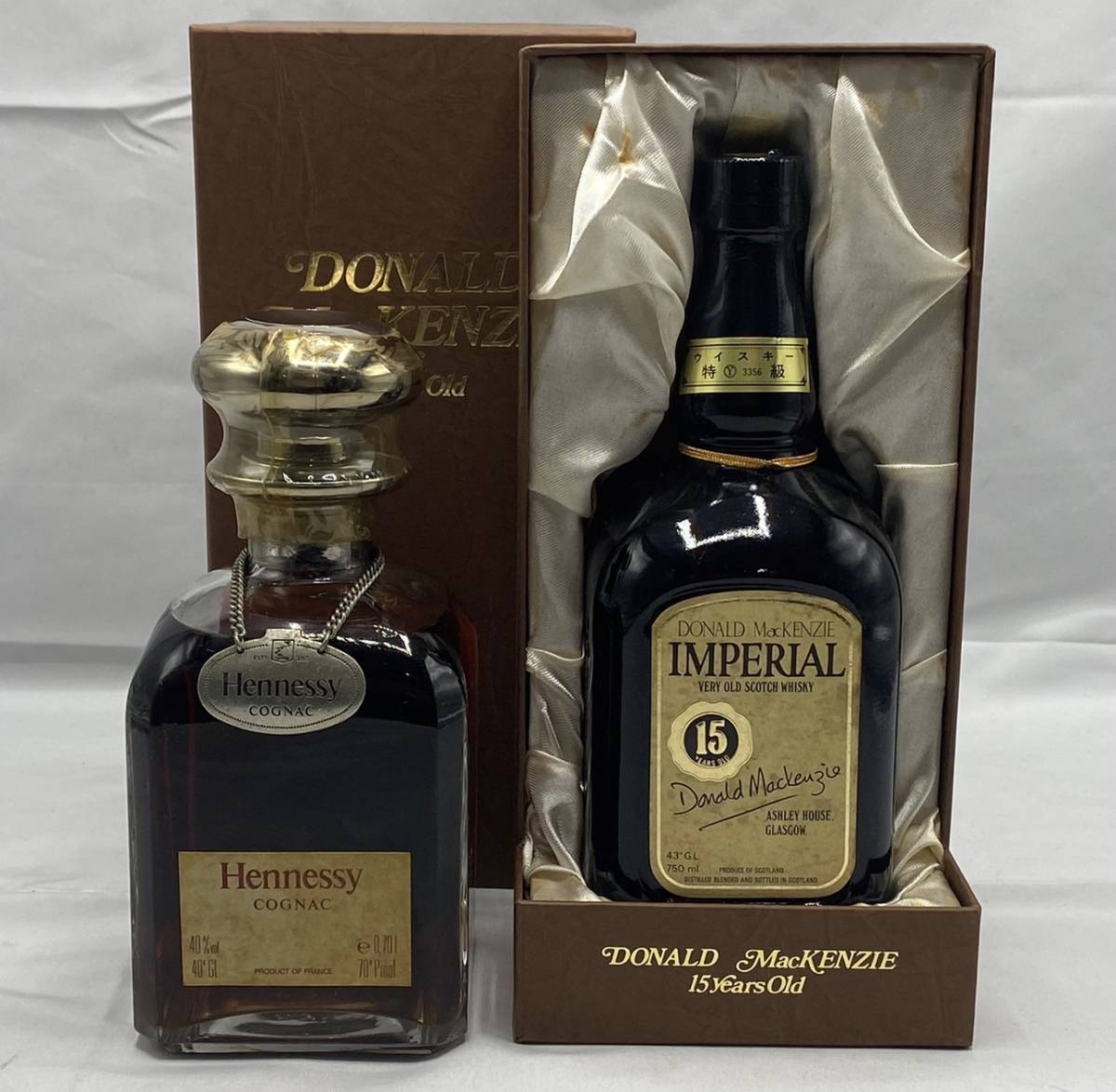 未開栓 Hennessy ヘネシー COGNAC コニャック ブランデー DONALD MacKENZIEドナルド マッケンジー 15年 ...