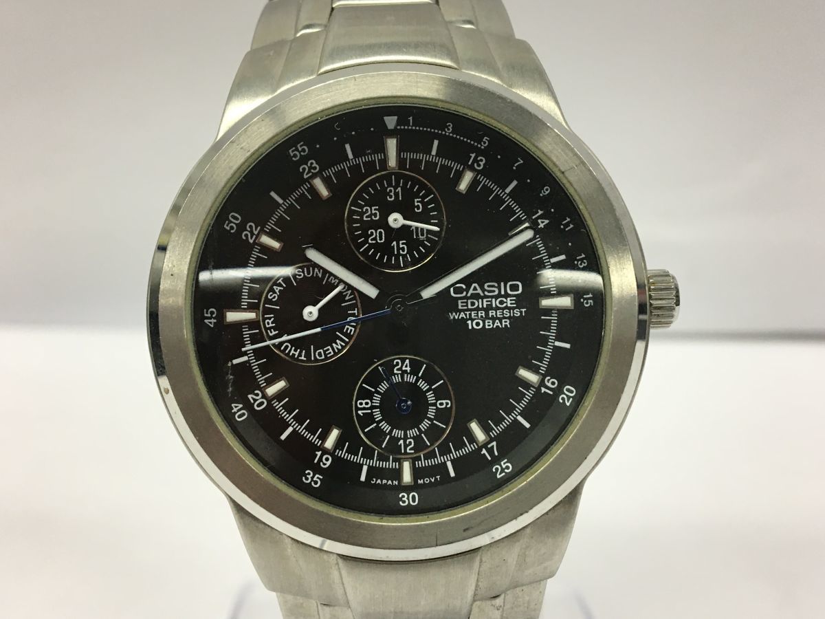 B679-A70-2 CASIO カシオ EDIFICE エディフィス EF-305 メンズ クォーツ 腕時計 不動 ⑤(EDIFICE ...