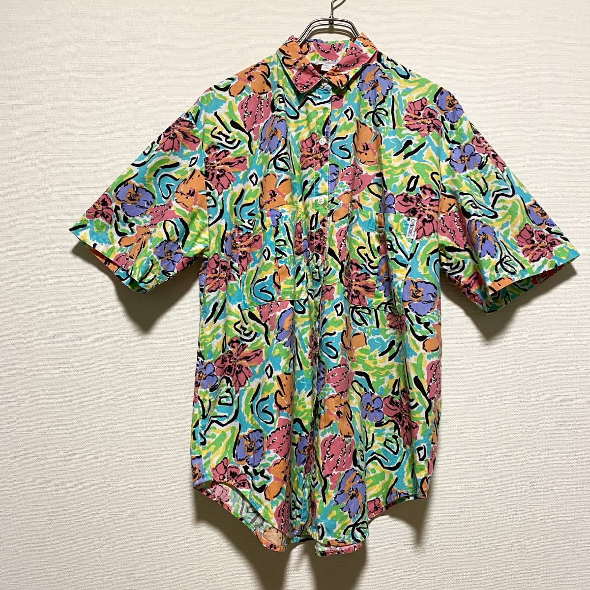 アメリカ古着 90s 90年代 ヴィンテージ 柄シャツ 半袖シャツ 総柄 USA製 コットンシャツ E156(Lサイズ)｜売買されたオークション情報、yahooの商品情報をアーカイブ公開 ...