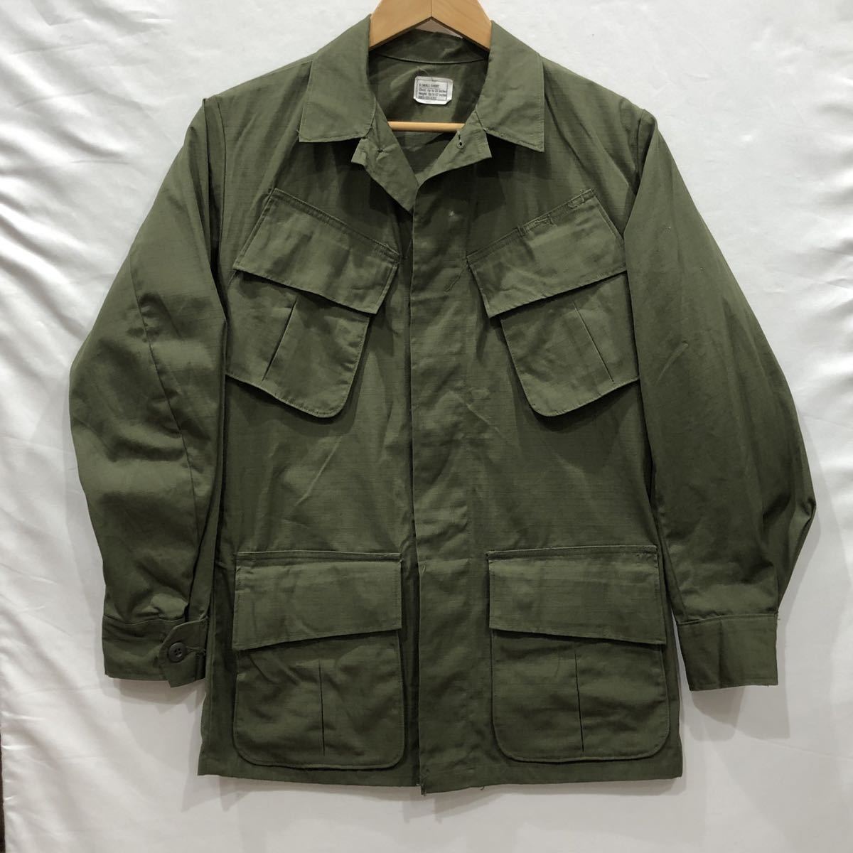 US.ARMY ジャングルファティーグジャケット ユーエスアーミー サイズXS コットン KHK 無地 ビンテージ 8405-935-4702 ...