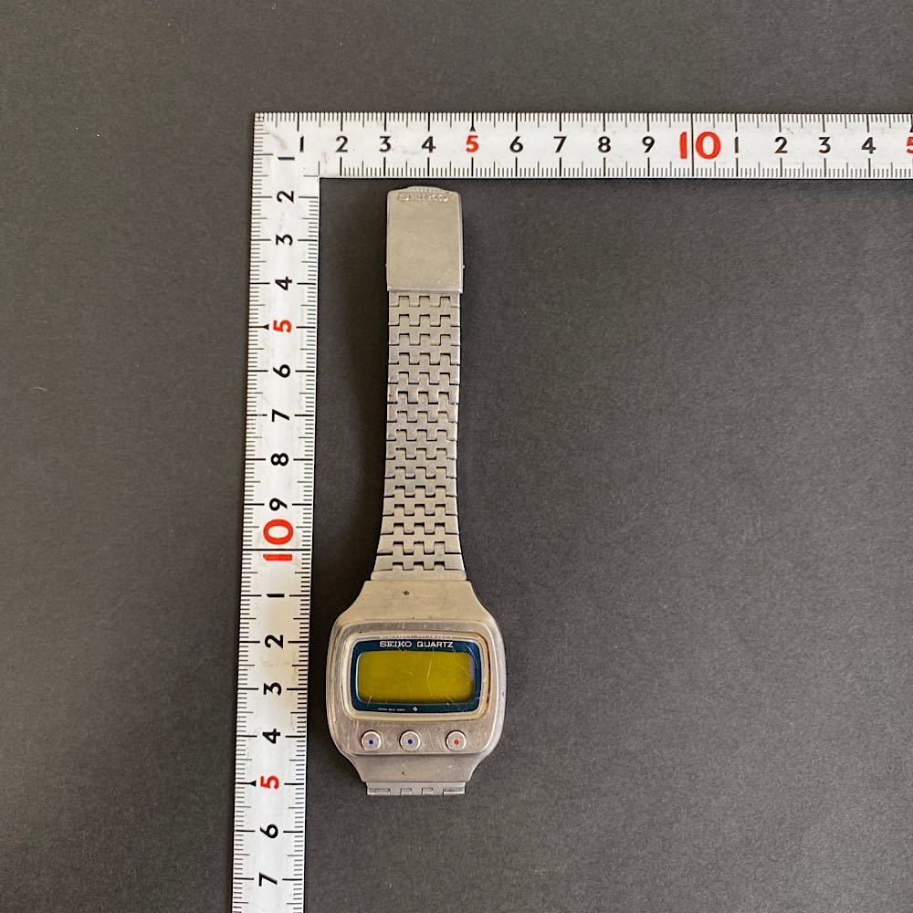 SEIKO QUARTZ セイコー クオーツ 初期型 デジタル チタン TITANIUM 0614-5000 ブルー盤 純正ベルト 腕時計 品 ...