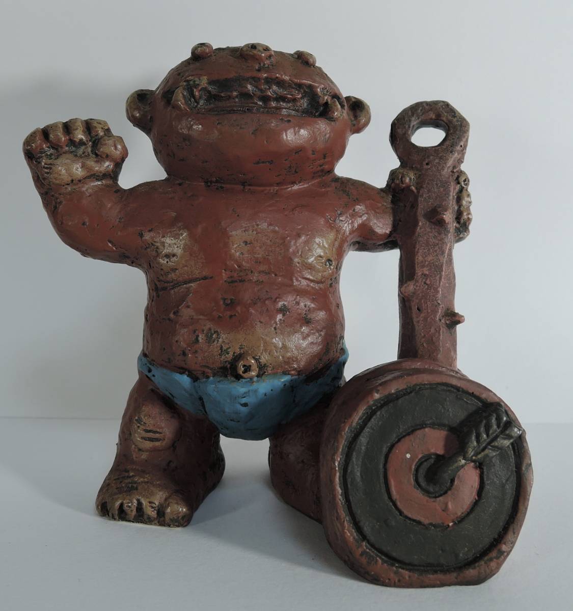 05M セトクラフト 2007 鬼/鬼っ子 こげ茶/金棒 高さ：107mm SETO CRAFT(置物)｜売買されたオークション情報、yahooの商品情報をアーカイブ公開 - オークファン ...