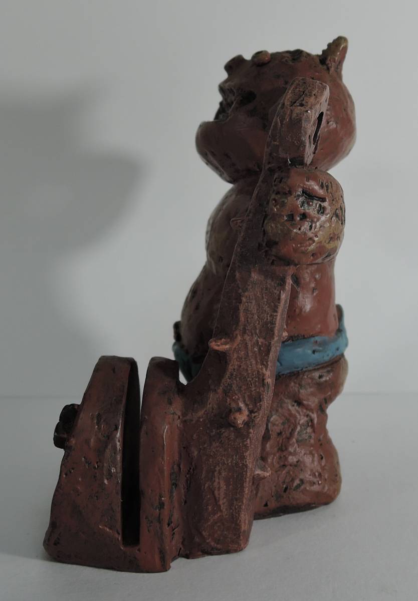 05M セトクラフト 2007 鬼/鬼っ子 こげ茶/金棒 高さ：107mm SETO CRAFT(置物)｜売買されたオークション情報、yahooの商品情報をアーカイブ公開 - オークファン ...