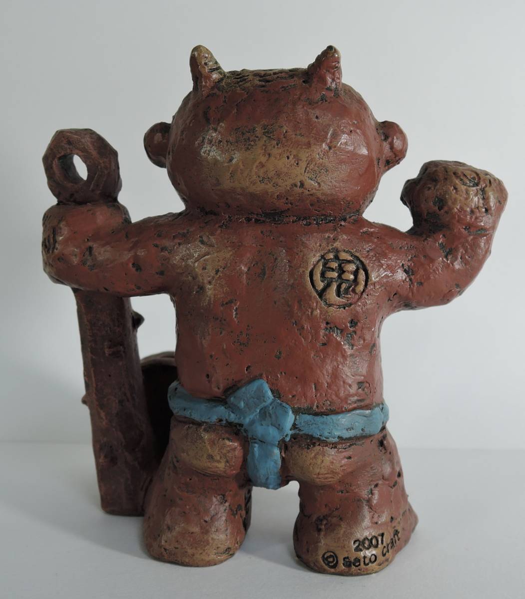 05M セトクラフト 2007 鬼/鬼っ子 こげ茶/金棒 高さ：107mm SETO CRAFT(置物)｜売買されたオークション情報、yahooの商品情報をアーカイブ公開 - オークファン ...