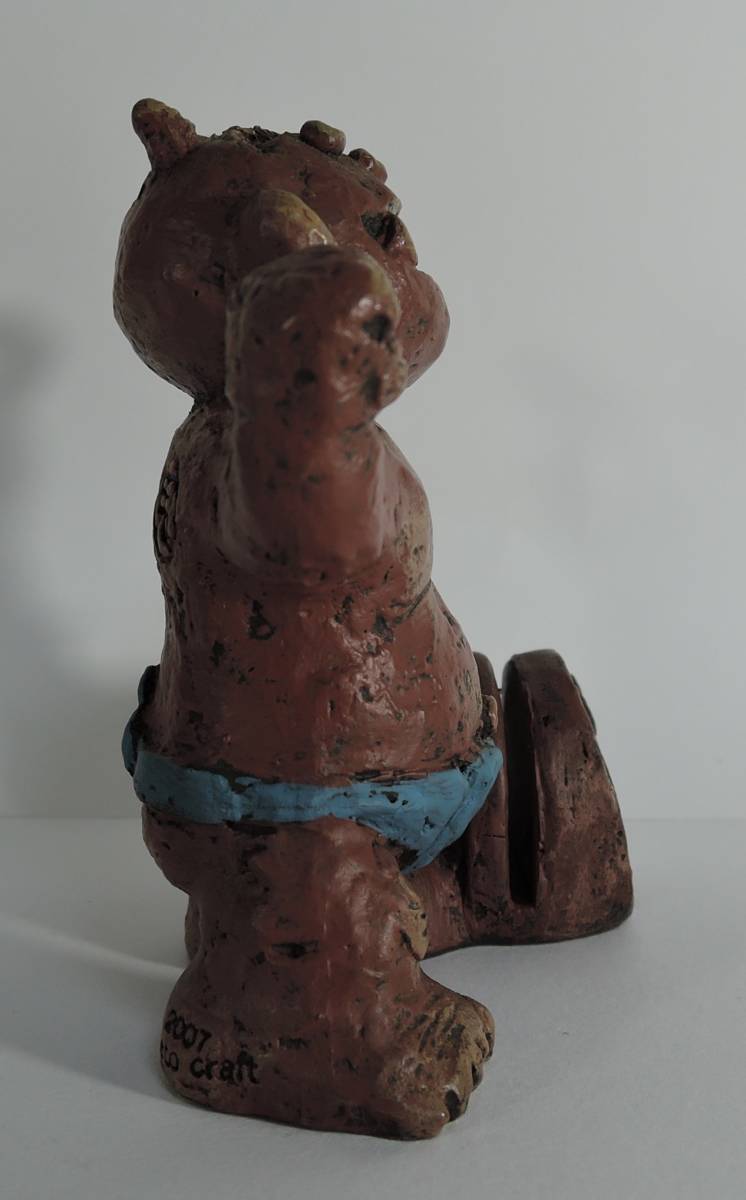 05M セトクラフト 2007 鬼/鬼っ子 こげ茶/金棒 高さ：107mm SETO CRAFT(置物)｜売買されたオークション情報、yahooの商品情報をアーカイブ公開 - オークファン ...