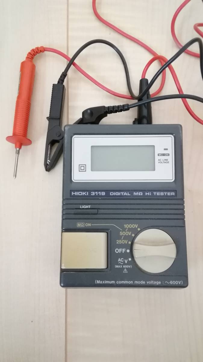 蔵出 HIOKI 絶縁抵抗計 デジタルメグオームハイテスタ 品 3119-11 革ケース付 訳ありジャンク品 221003(電気計測器)｜売買 ...