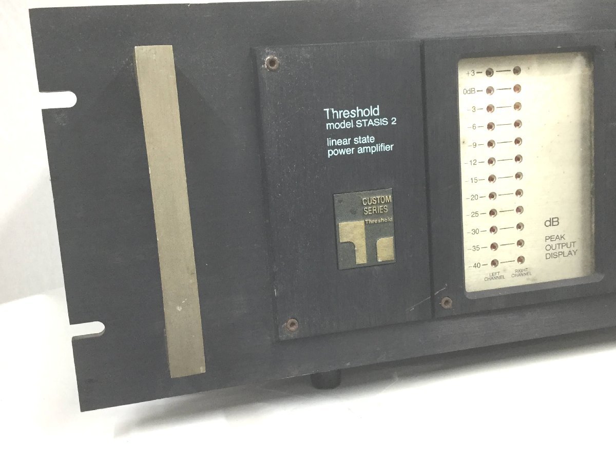 ステレオパワーアンプ スレッショルド THRESHOLD STASIS 2 パワーアンプ ステイシス回路 カレントミラー出力 200W+200W s2593(一般)｜売買されたオークション情報 ...