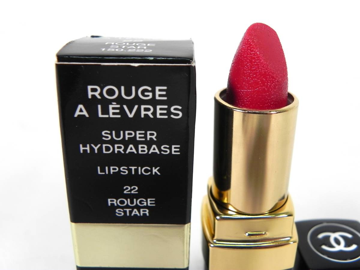 Q8117 CHANEL/シャネル 口紅 3.5g 22 ROUGE STAR SUPER HYDRABASE(口紅)｜売買されたオークション ...