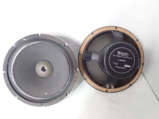 maxonic マクソニック 38cmコーン型ウーファーユニット L402A 8Ω アルニコ ペア 2 68D58-56(ウーファー)｜売買さ ...