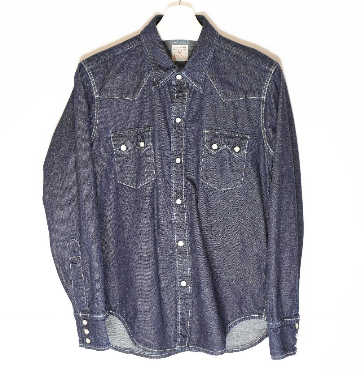 1円 TCBジーンズ TCB jeans Dude Ranch Shirt 8.5oz Denim デュードランチシャツ 8.5ozデニム ...