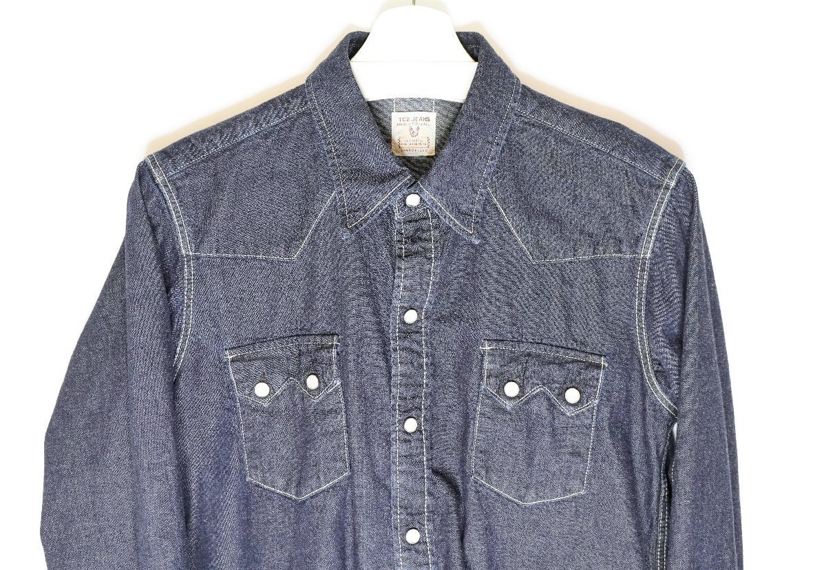 1円 TCBジーンズ TCB jeans Dude Ranch Shirt 8.5oz Denim デュードランチシャツ 8.5ozデニム ...