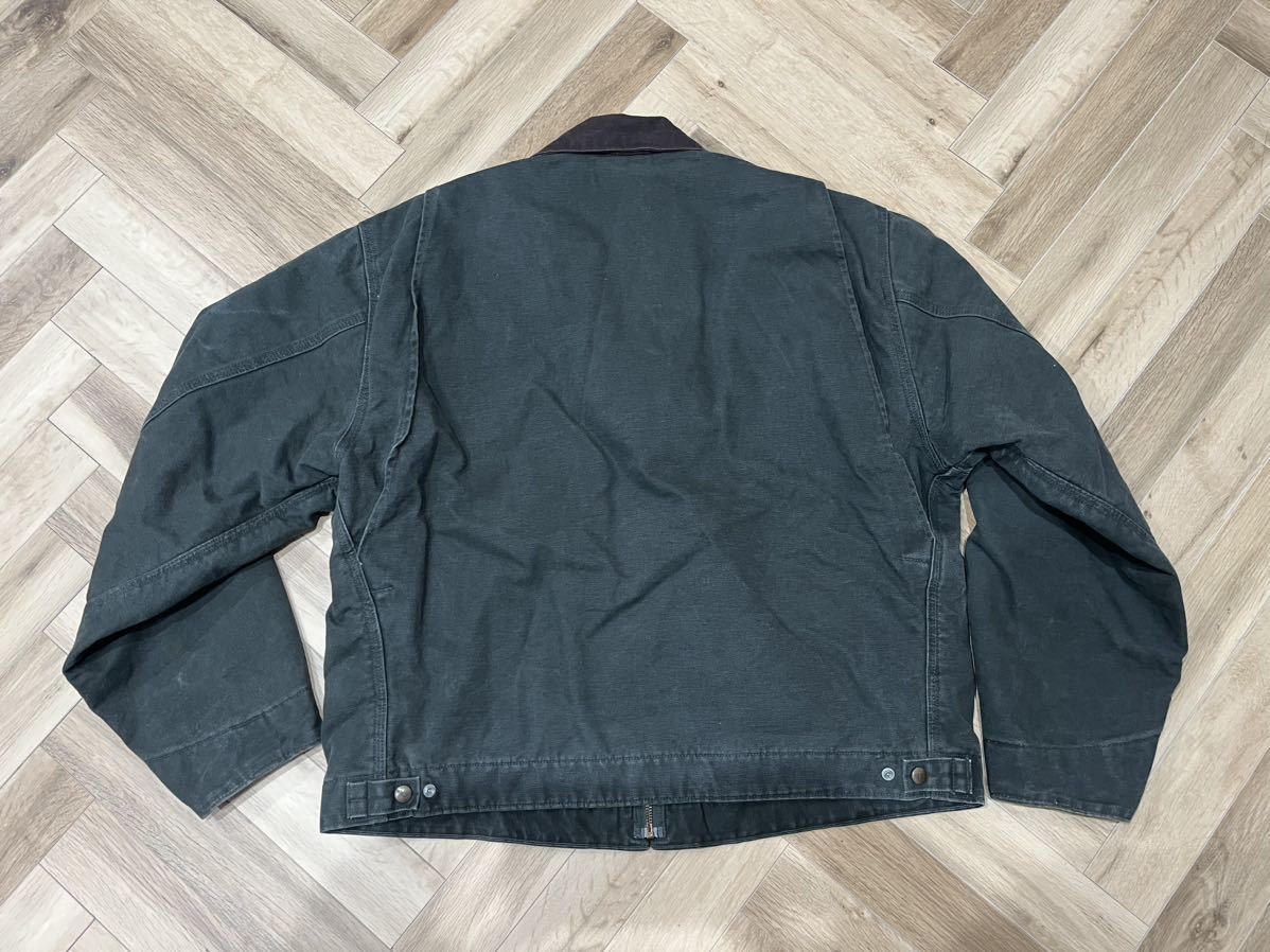 当時物 90s 97J カーハート Carhartt カバーオール デトロイト ジャケット ダック XLビンテージ USA MOS グリーン ...