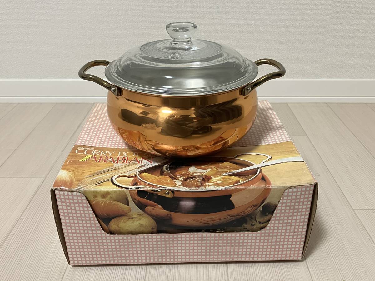 純銅 鍋 18cm 1.95L CURRY POT set ARABIAN 丸山技研(両手鍋)｜売買されたオークション情報、yahooの商品 ...