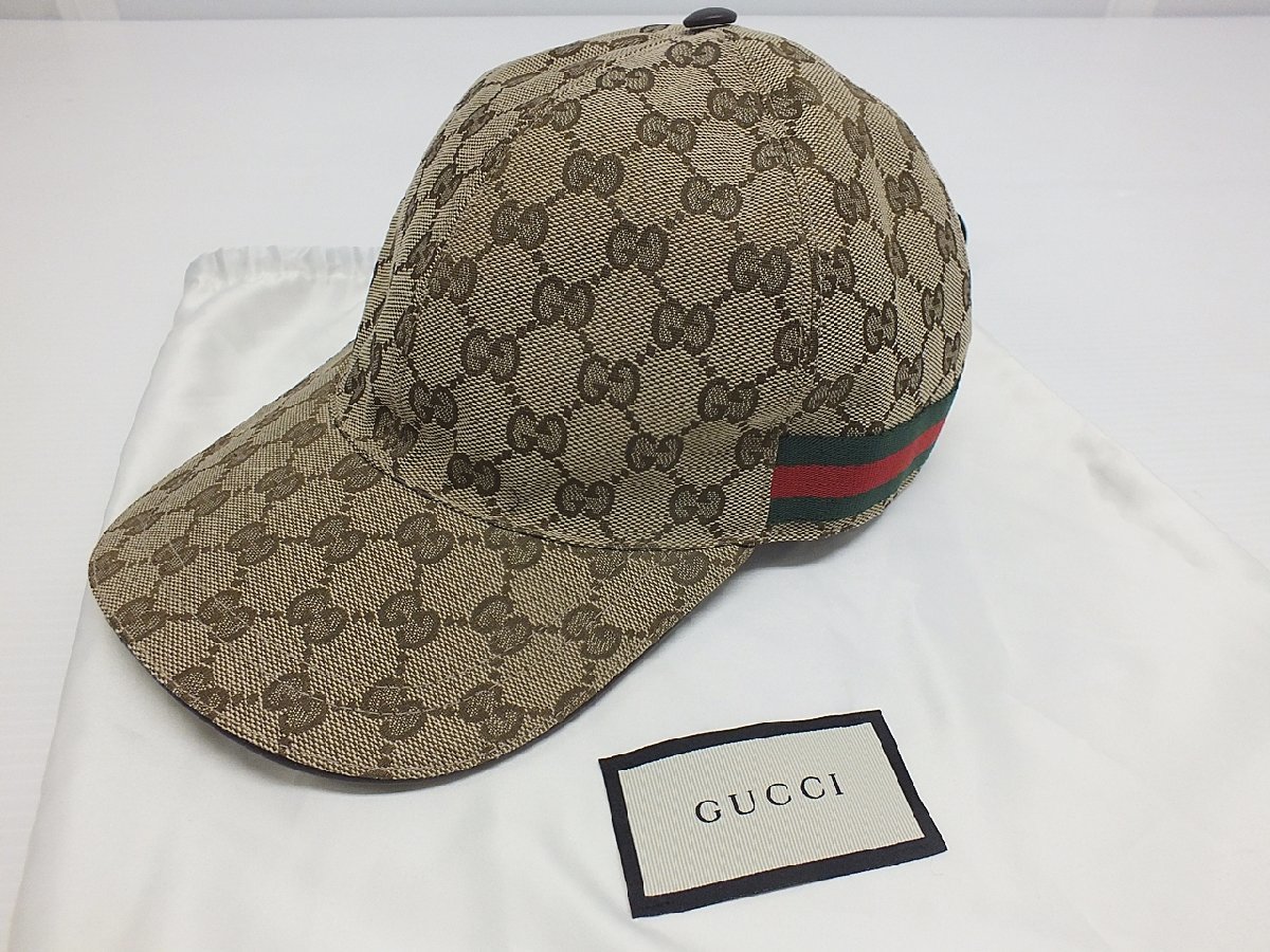 13B-52-008-1 GUCCI グッチ GGキャンバス ベースボールキャップ 200035-601491 サイズXL/60cm(その他)｜売買されたオークション情報、yahooの商品情報 ...