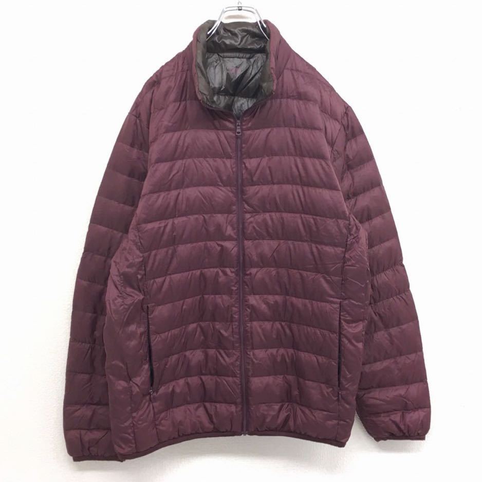 UNIQLO ユニクロ ウルトラライトダウンジャケット 軽量ダウン 3Dカット ワインレッド メンズ Lサイズ 175/100A 315 ...