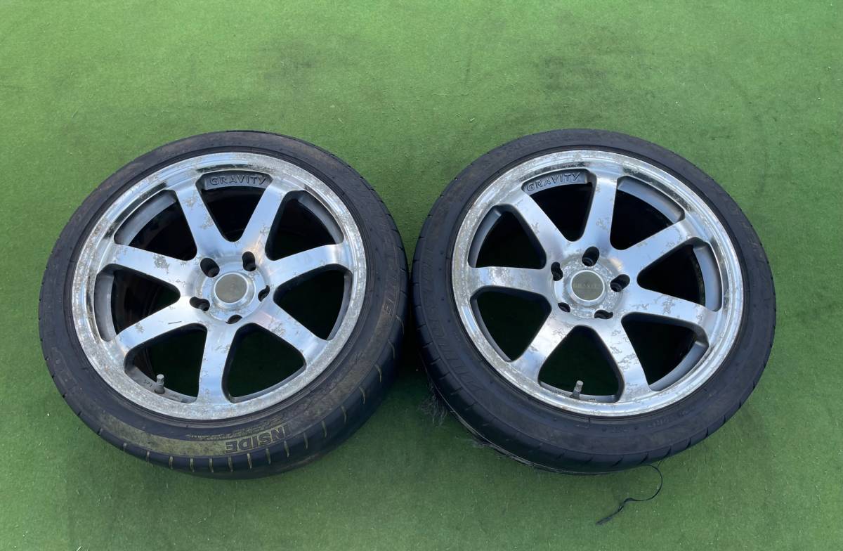 GRAVITY シルビア スカイライン GTR jzx ドリフト車等に 17インチ 9.5J+26 5穴 PCD:114.3 2本(ラジアルタイヤ)｜売買されたオークション情報、yahooの ...