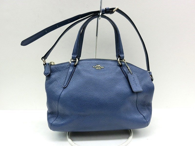 キングラム 19 コーチ COACH F57563 2WAYバッグ ハンドバッグ ショルダーバッグ 斜め掛けバッグ ブルー系 @C066 S ...