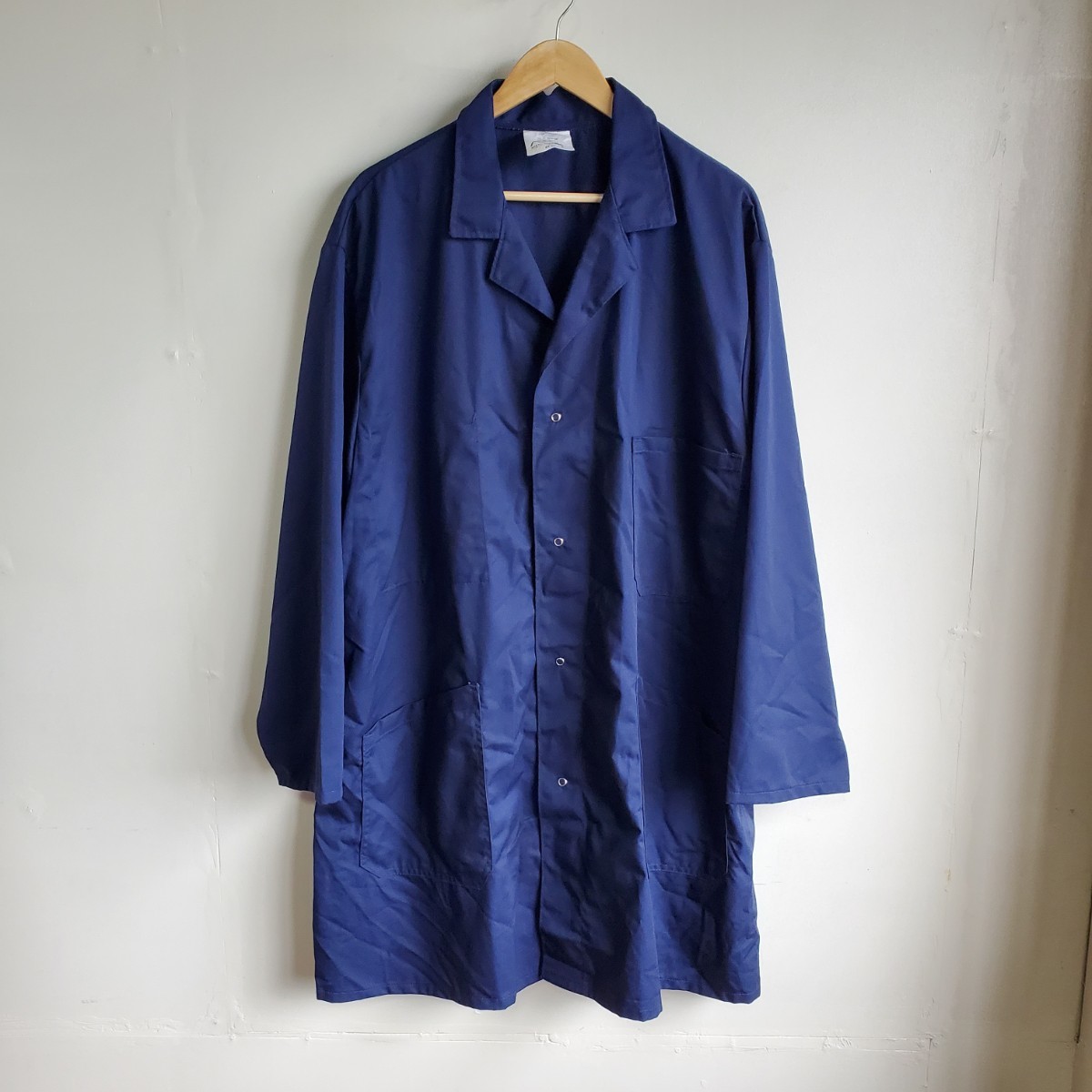 847 CONFIANCE TEXTILE ユーロワーク ショップコート size56-58 XL位 紺 ネイビー ワークウエア コンフィアン ...