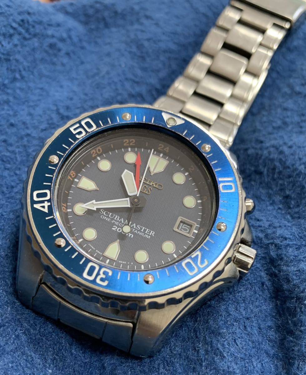 セイコー ダイバー スキューバ マスター チタニウム AGS メンズ seiko scuba master 200m titanium men ...