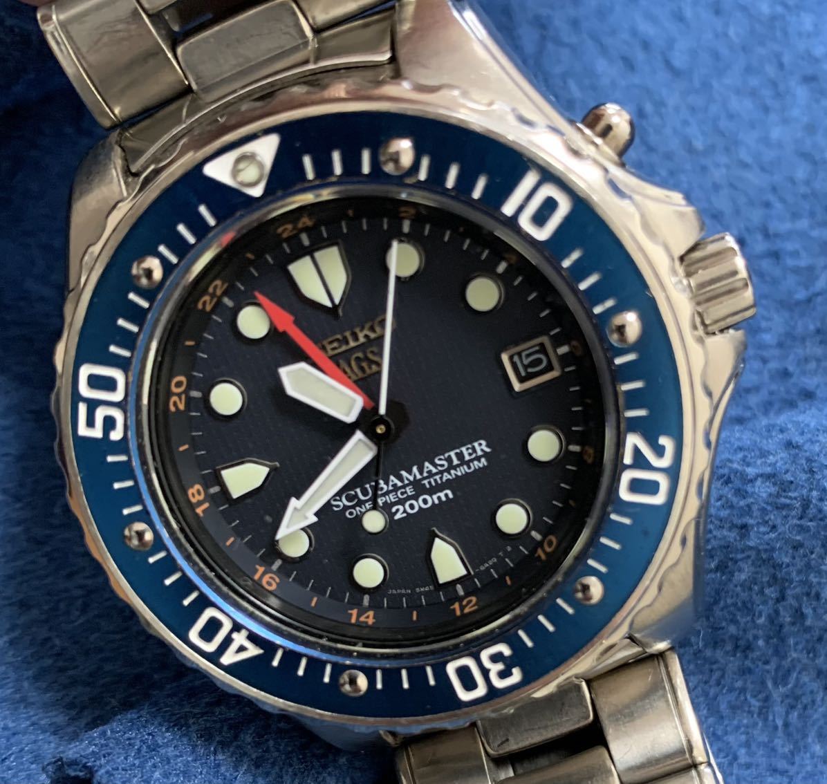 セイコー ダイバー スキューバ マスター チタニウム AGS メンズ seiko scuba master 200m titanium men ...