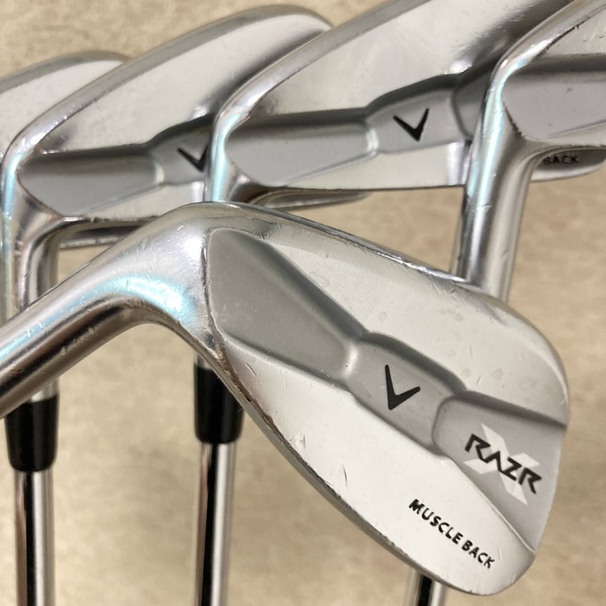 レア キャロウェイ Callaway アイアンセット レフティ 左利き 左 RAZR MUSCLE BACK DynamicGold X100 ...