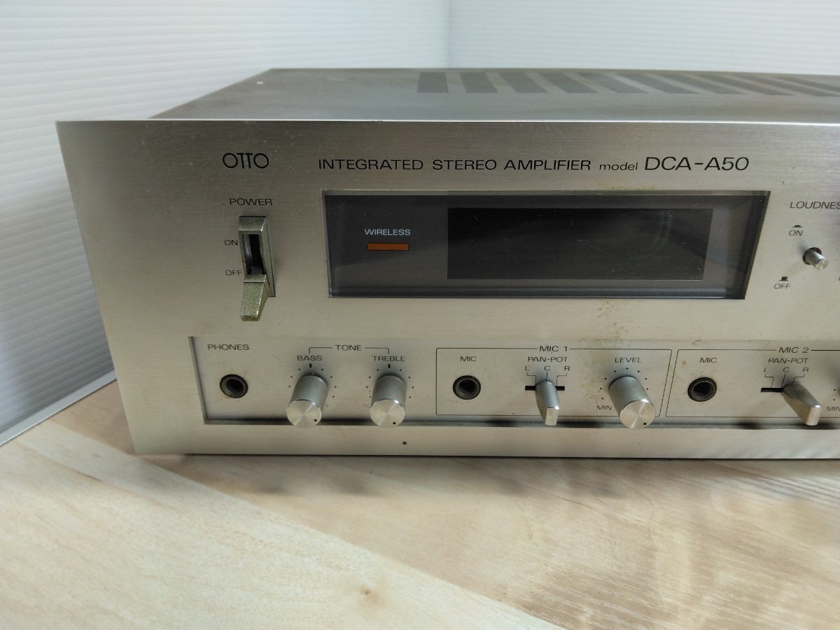SANYO サンヨー OTTO プリメインアンプDCA-A50 通電確認のみ INTEGRATED STEREO AMPLIFIER ...