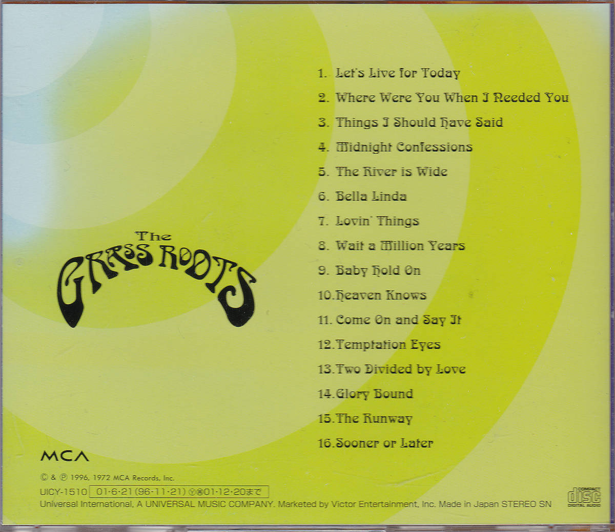 70年代SOFT ROCK The Original Caste Best Best of Three Dog Night Grass ...