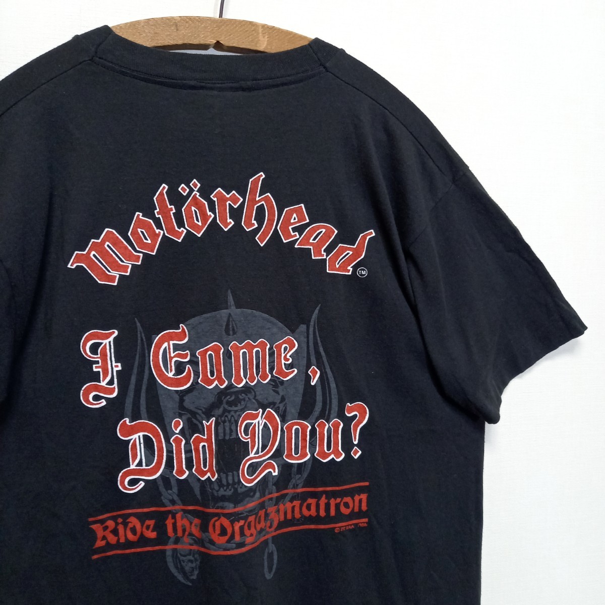 86年 / オリジナル 80s USA製 motorhead orgasmatron Tシャツ L MEGADETH METALLICA ...