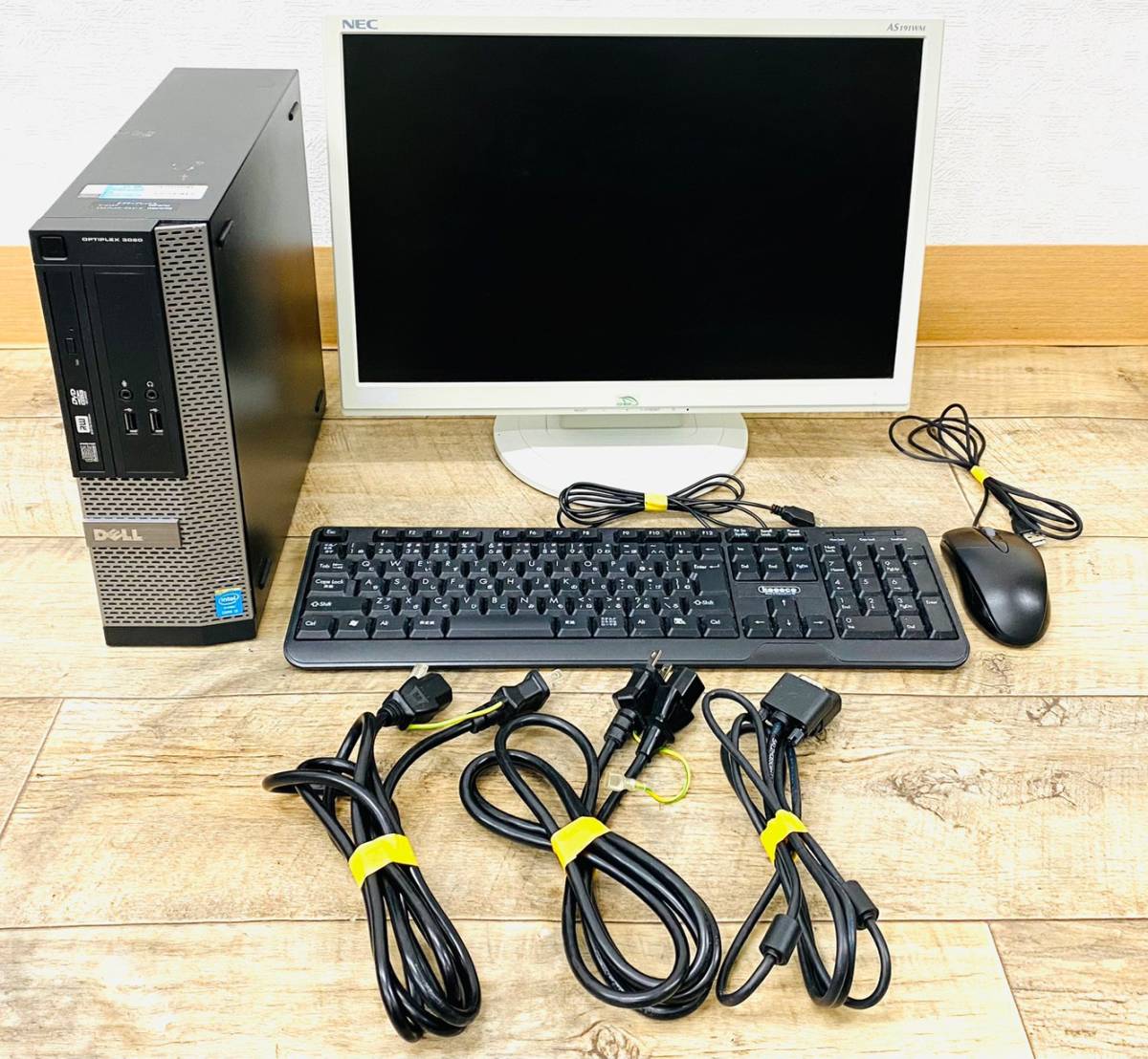 14652 直接引取歓迎 DELL デル OPTIPLEX3020 デスクトップ NEC AS192WM モニター パソコン マウス ...