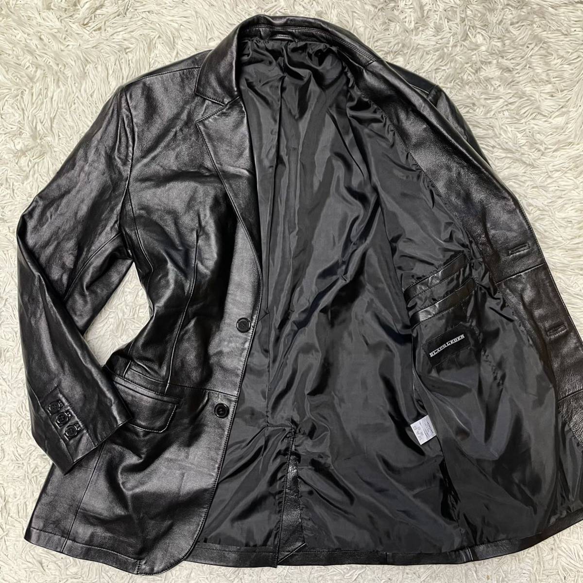 入手困難LLサイズ 定価10万円 BLACK LEDER テーラードジャケット ラムレザー 羊革 ブラック メンズ 革ジャン 2ボタン 極(XLサイズ以上)｜売買されたオークション情報 ...