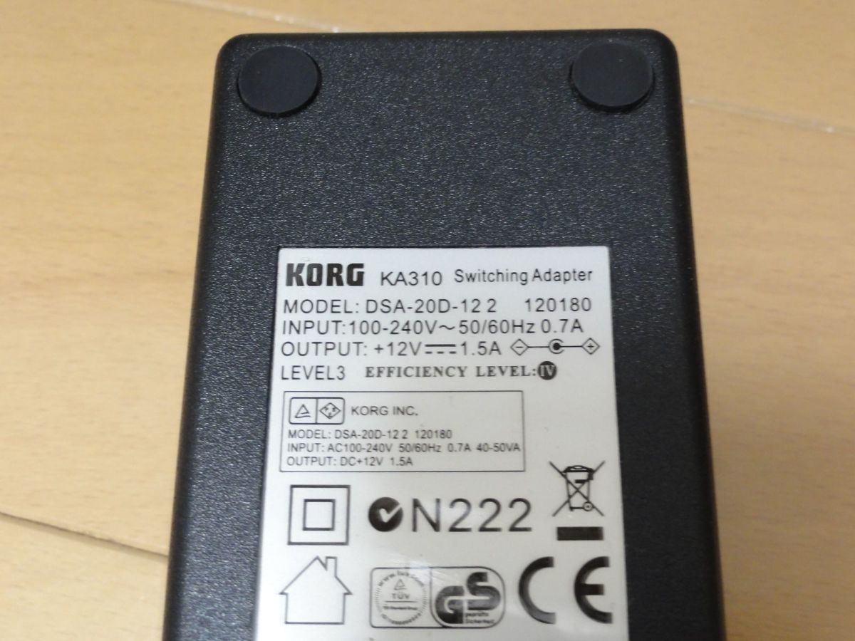 KORG コルグ SP-170S SP-170DX KingKORG X50 microX R3 MR-1000 用ACアダプター KA310 ...