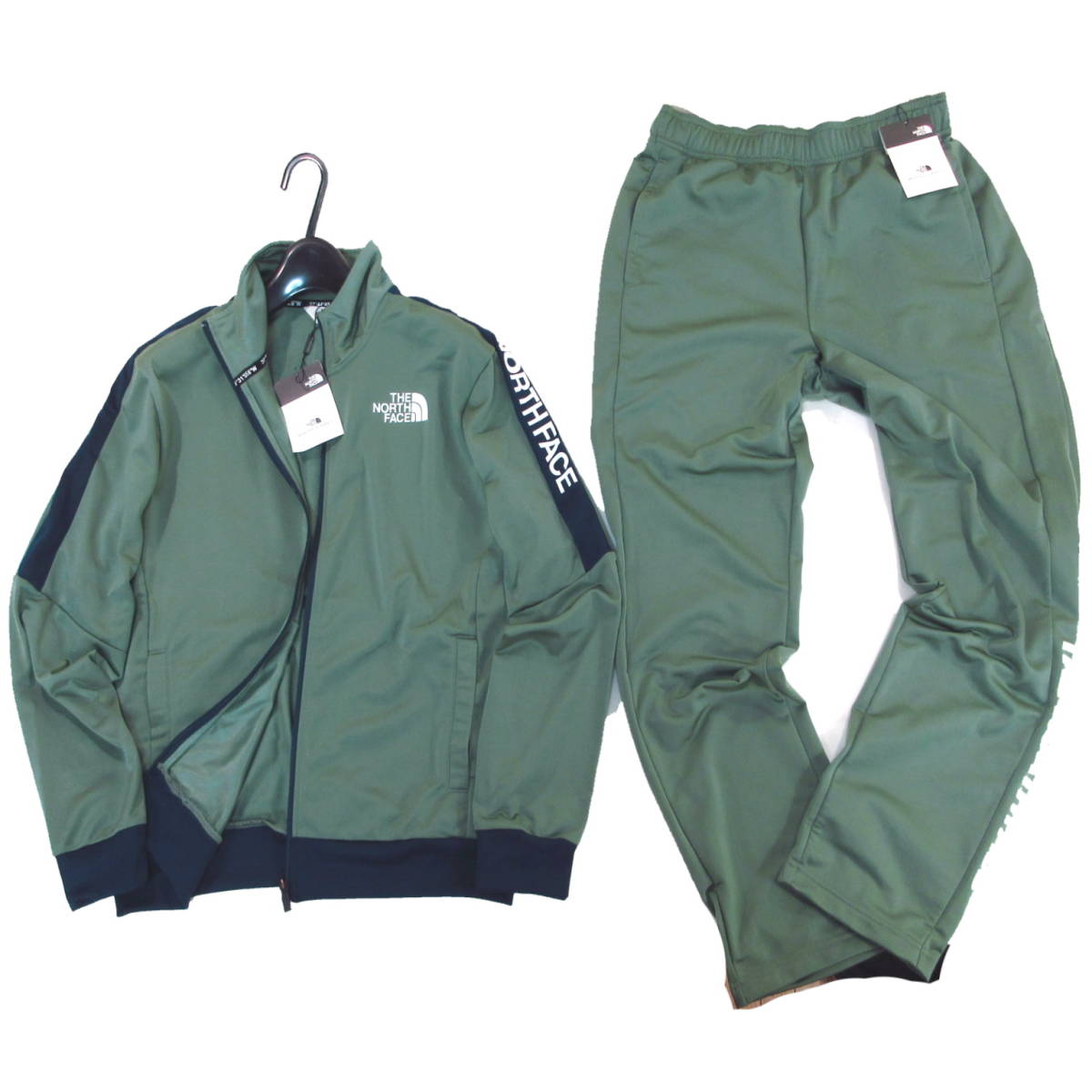 THE NORTH FACE 日本未発売 トラック ジャケット パンツ 上下セット XL/90 カーキ ノースフェイス ジャージ セットアップ ...