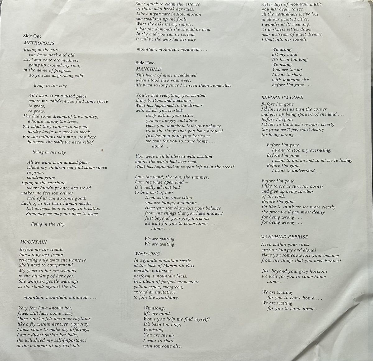 伝説的自主盤コンピ Wilderness America A Celebration Of The Land LP Wallace Smith Broecker Iasos Patrick ...