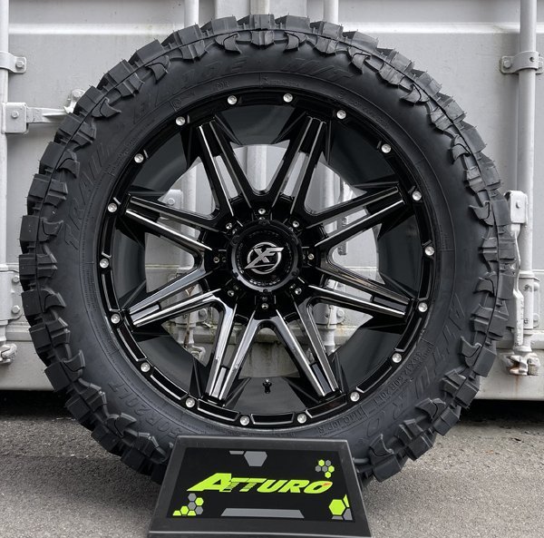 20x10J 新型ハイラックス GUN125 XF OFFROAD XF220 20インチマッドタイヤホイール ATTURO TRAIL ...