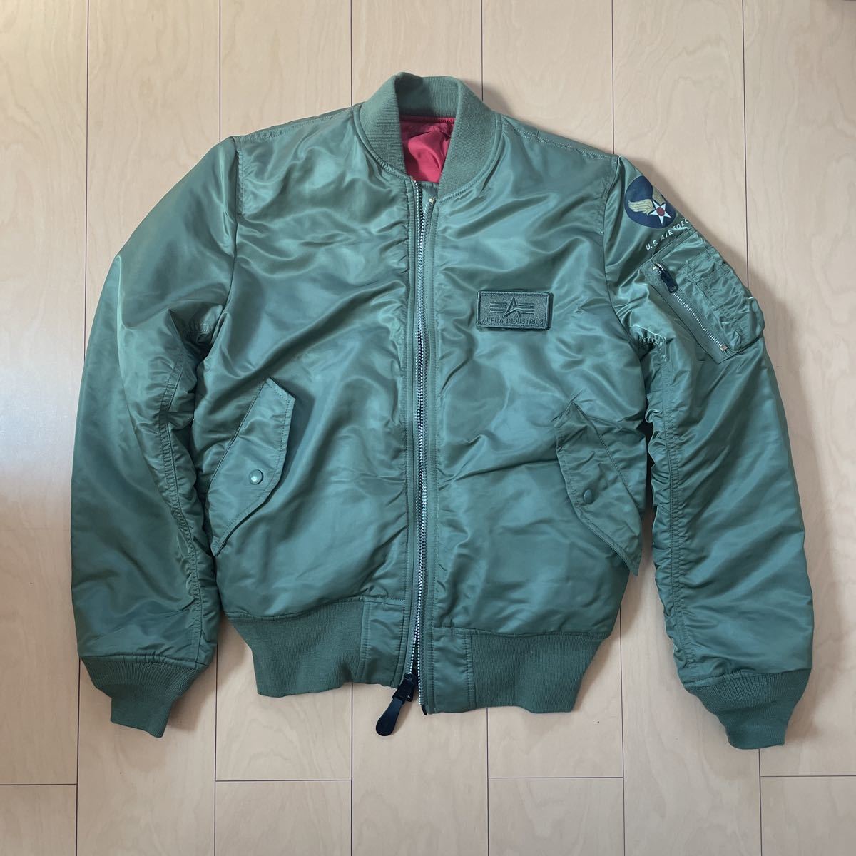 フライトジャケット MA-1 ALPHA ALPHA INDUSTRIES アルファMA-1 MEDIUM グリーンオリーブ(Mサイズ)｜売買されたオークション情報、yahooの商品情報を ...