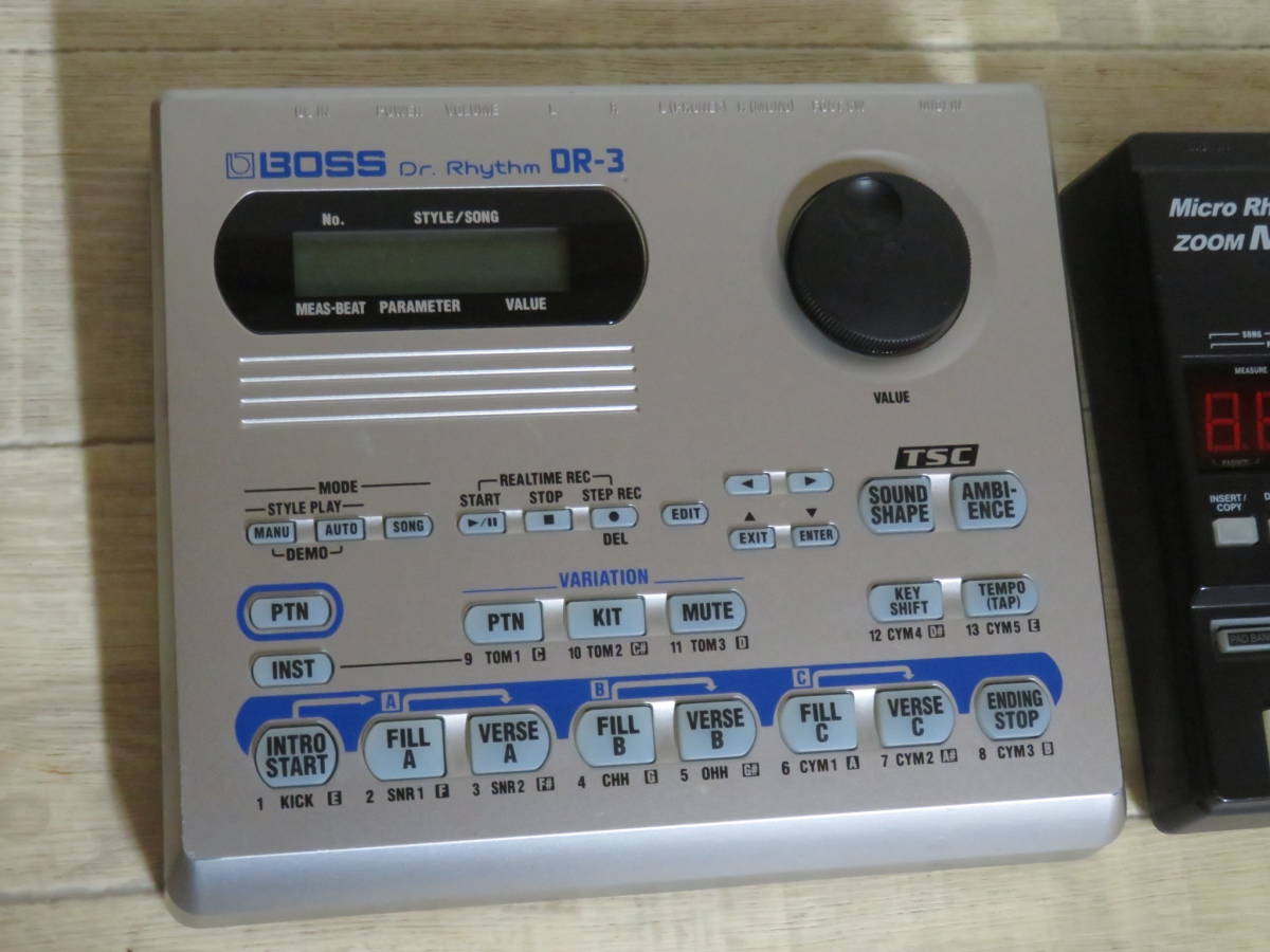 BOSS ボス Dr. Rhythm DR-3 + ZOOM MRT-3B Micro Rhythm Trak + ZOOM MRT-3 ...
