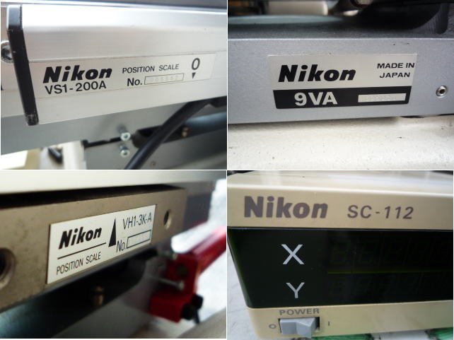 NIKON/ニコン 測定顕微鏡 MM-22 XYカウンター SC-112 VS1-200A/9VA/VH1-3K-A ランプなしジャンク ...