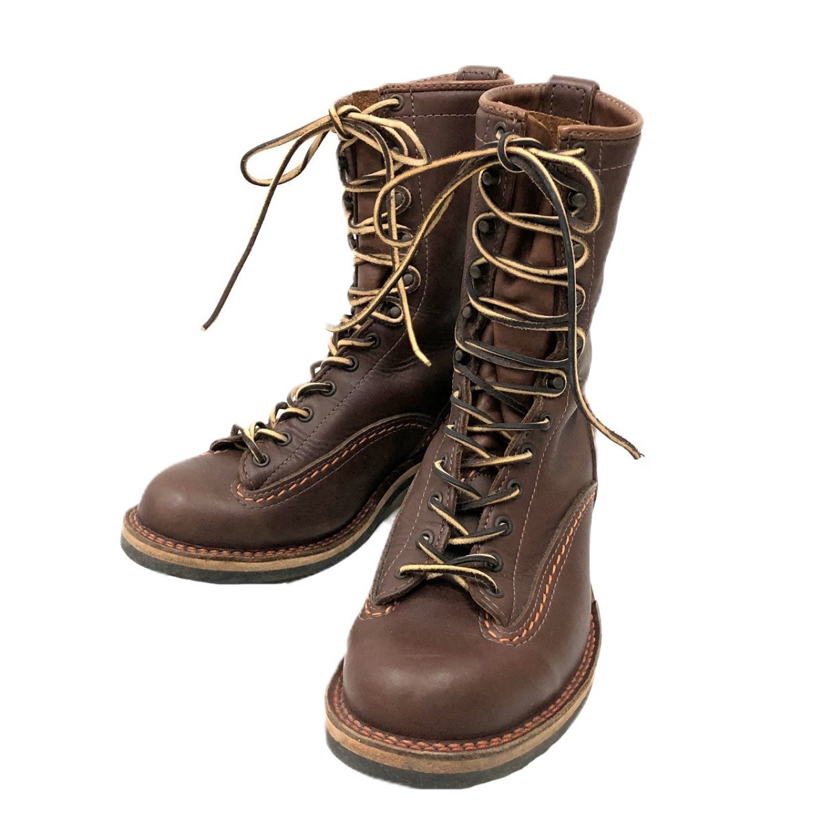 Wesco ウエスコ レースアップ レザー ワークブーツ Vibramソール ブラウン 表記サイズ 8 3E @K(8インチ)｜売買された ...