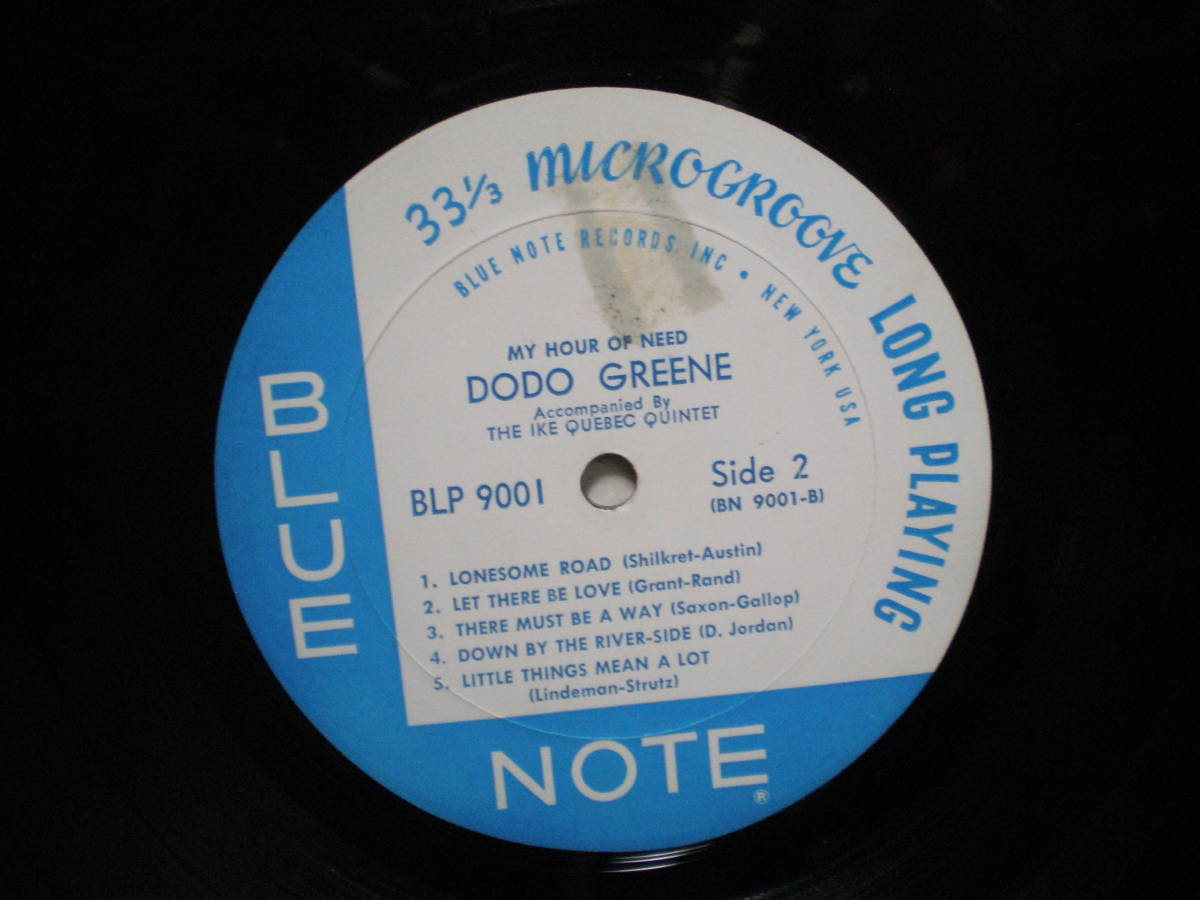 US-Orig RVG 9M NYラベル BLUE NOTE 9001 DODO GREENE / My Hour Of Need Ike ...