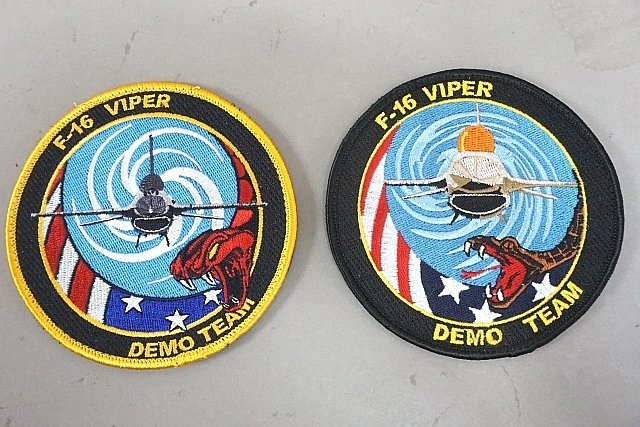 F-16 VIPER バイパー DEMO TEAM デモチーム他 2点セット ワッペン/パッチ ベルクロ付き(徽章)｜売買されたオークション ...