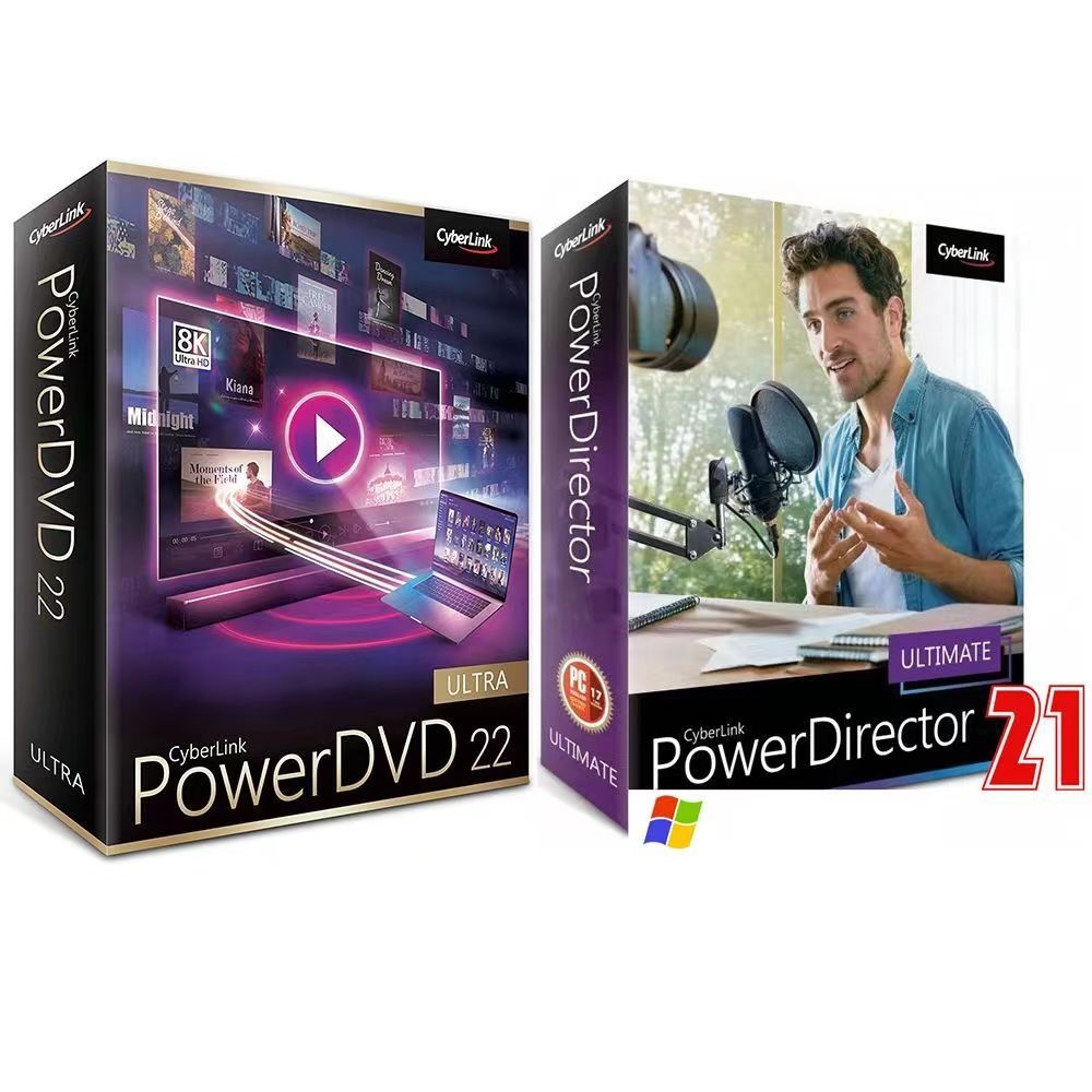 サイバーリンク CyberLink PowerDirector 21 Ultimate + PowerDVD 22 Ultra セット 日本語 ...