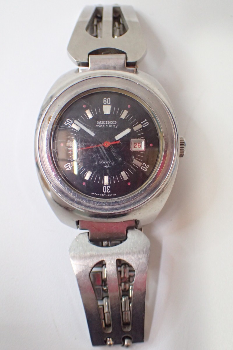 m1847 / SEIKO セイコー matic lady マティック レディー 2517-0480 21JEWELS 21石 自動巻き時計 ...