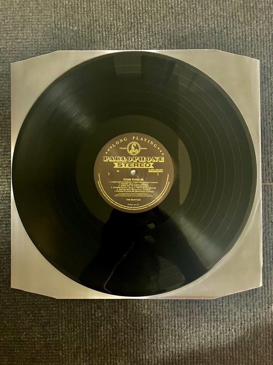 GOLD PARLOPHONE stereo BEATLES PLEASE PLEASE ME Reissue Vinyl LP ビートルズ ...