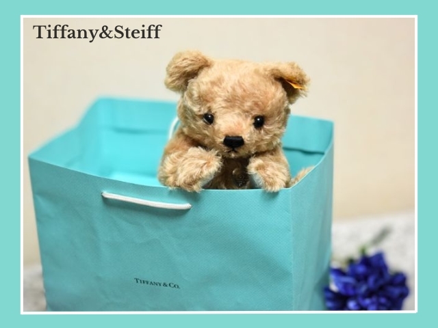 ティファニー シュタイフ Tiffany Steiff ティディーベア 限定品 全長 27cm 可愛い かわいい ぬいぐるみ モヘア×コットン ...
